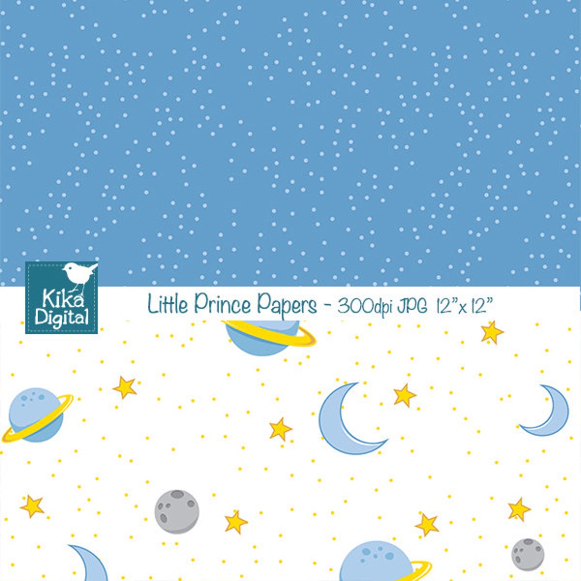 My Prince Digital Papers Scrapbooking Card Design - Etsy