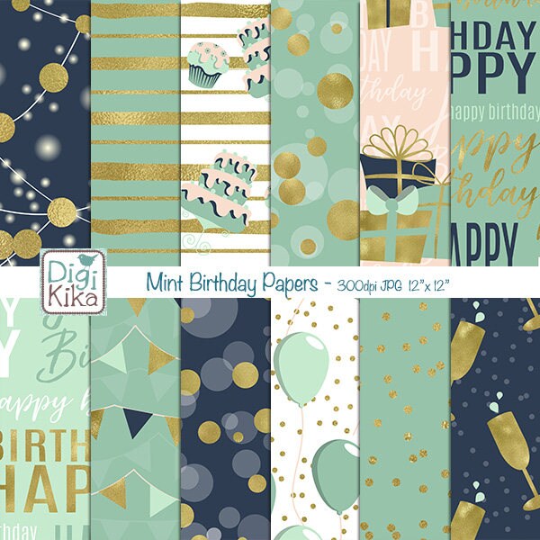 Mint Background - Etsy