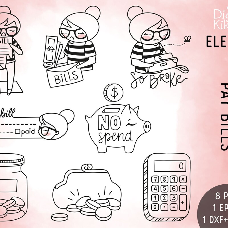 Bill Pay Stickers - Etsy