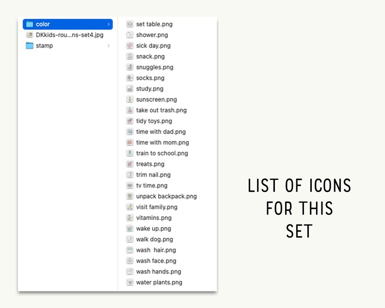 50 Kids Routine Icons Set 4 Mom Icons Clipart School - Etsy