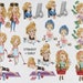 Cute Planner Girl Clipart Fair Skin Bundle Set1 Graphics Planner ...