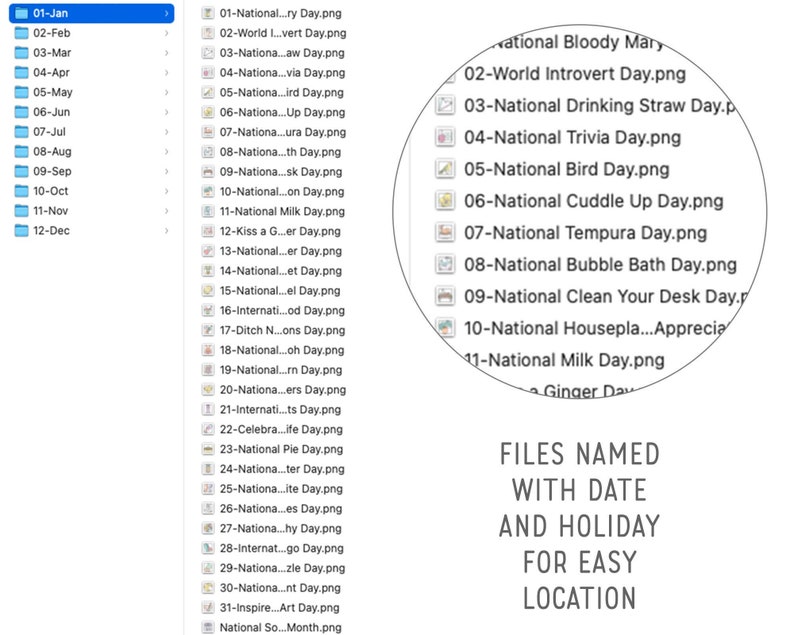 Wacky Holidays Icons PNG BUNDLE Color Icons Clipart - Etsy