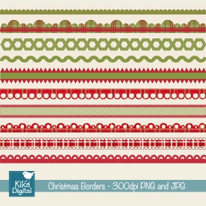 Christmas Digital Clipart and Paper Combo Scrapbook , Card Design ...