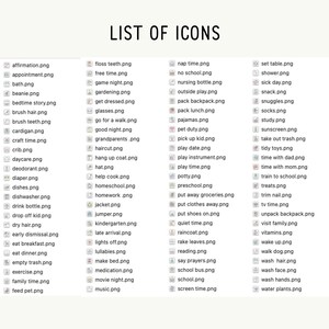 100 Kids Routine STAMP Icons Vector - School Icons Clipart - Mom ...