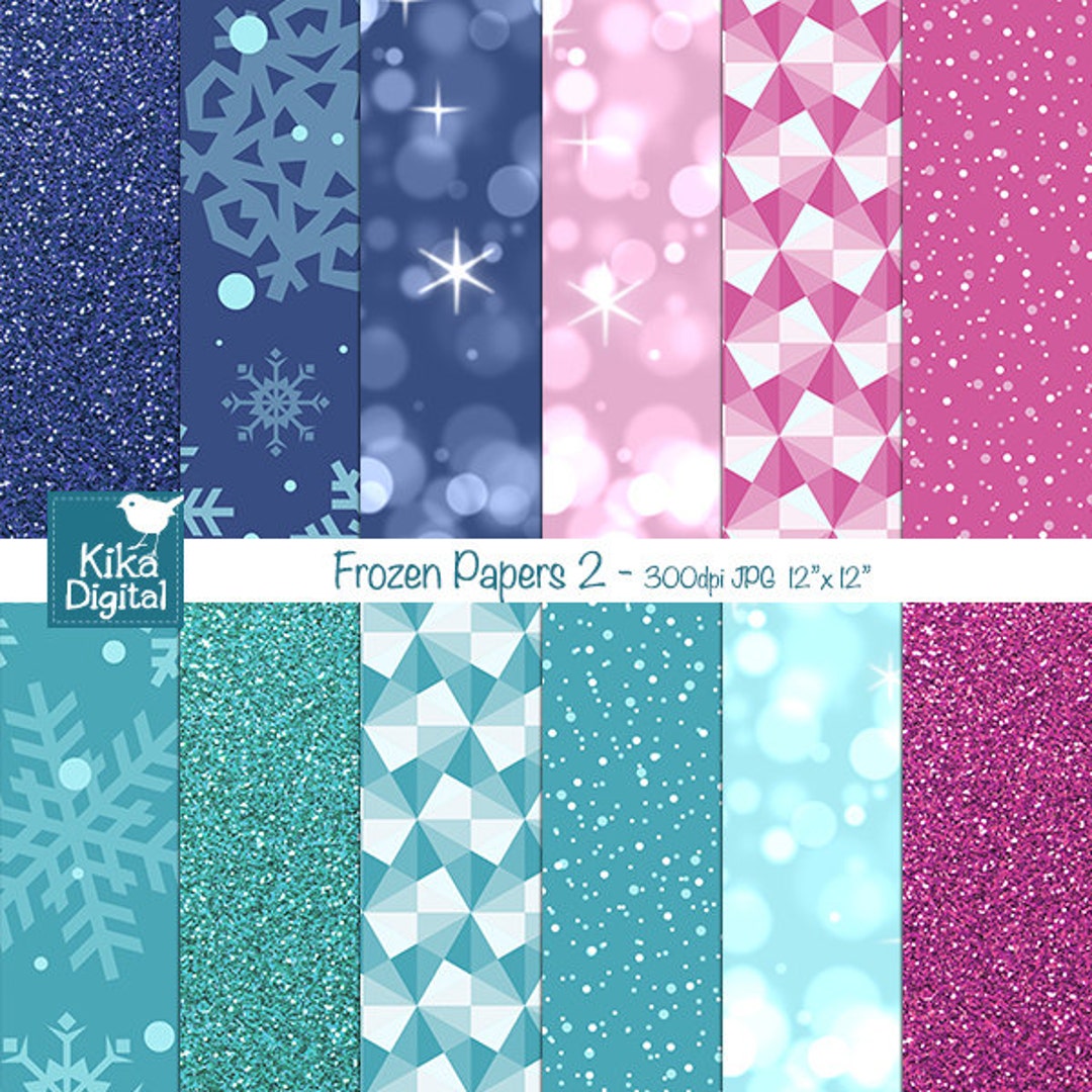 Frozen Digital Papers II Frozen Papers Winter Scrapbook - Etsy