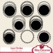 Lace Circle Frames Digital Clipart / Scrapbooking Card Design ...