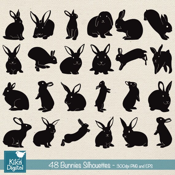 Bunny Silhouette Clip Art