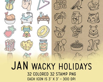 May Wacky & Random Holiday Stickers set of 16 Item 189 - Etsy