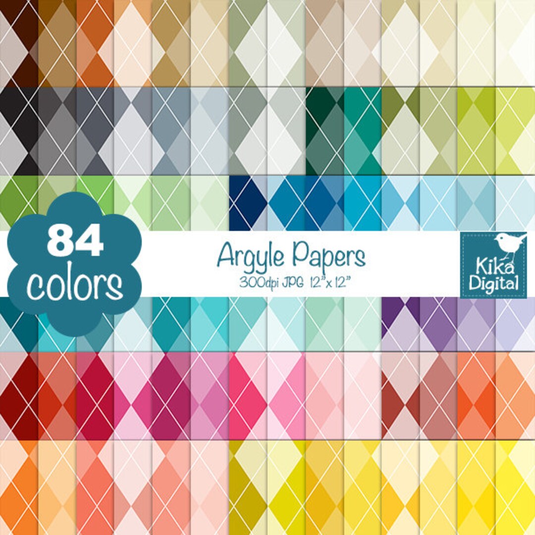 Argyle Digital Papers Rainbow Argyle Papers Argyle - Etsy España