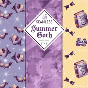 Summer Goth Seamless Papers, Gothic Tileable Pattern, Scrapbook ...