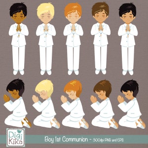 Boy First Communion Clip Art Communion Clipart, Catholic Vector Graphic ...