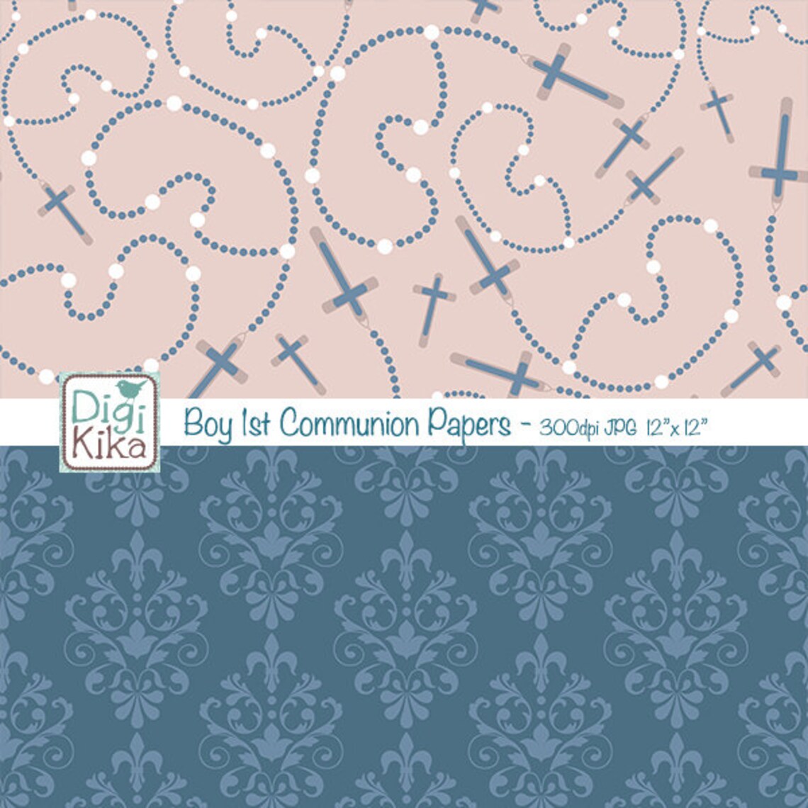 Boy First Communion Digital Papers Tileable / Seamless - Etsy