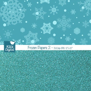 Frozen Digital Papers II Frozen Papers Winter Scrapbook - Etsy