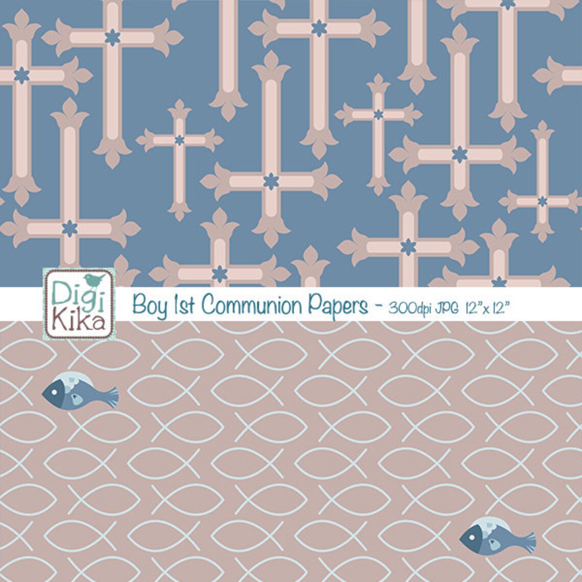 Boy First Communion Digital Papers Tileable / Seamless - Etsy