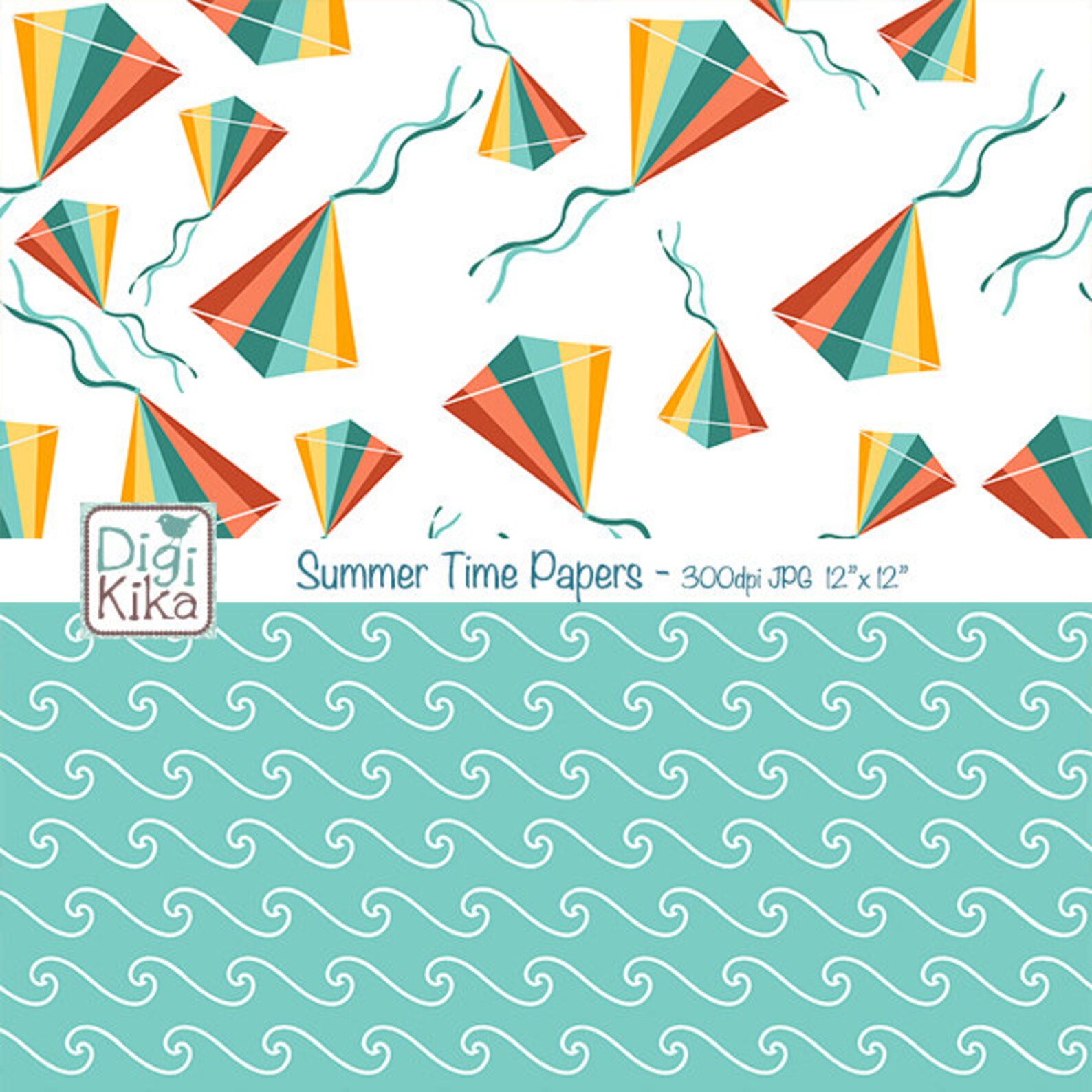 Summer Digital Papers Summer Time Tileable/seamless Pattern - Etsy