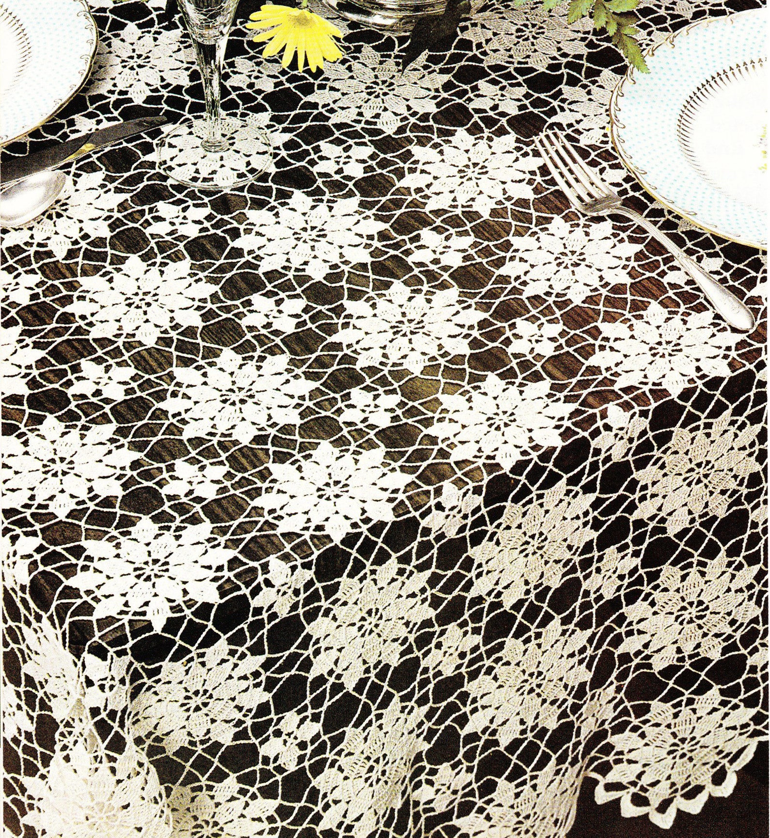 Queen Anne's Lace, Vintage Lace Pattern, Tablecloth Motif Pattern ...