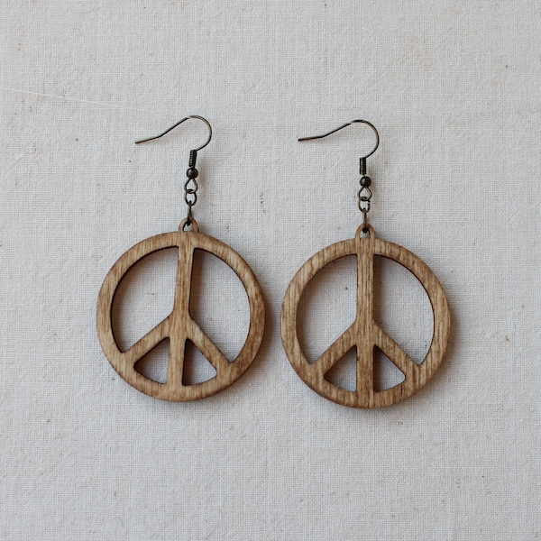 Peace Earrings - Etsy