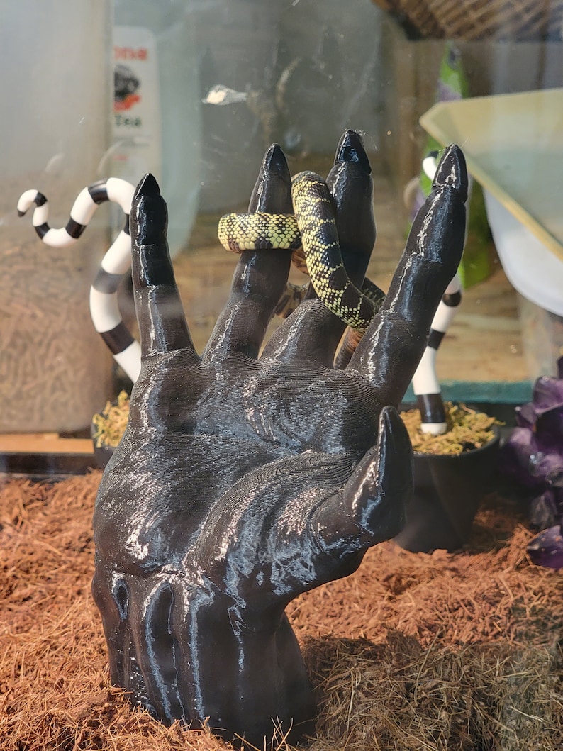 Scary Devil Demon RIGHT Hand Reptile Tank Decoration Snake Climbing ...