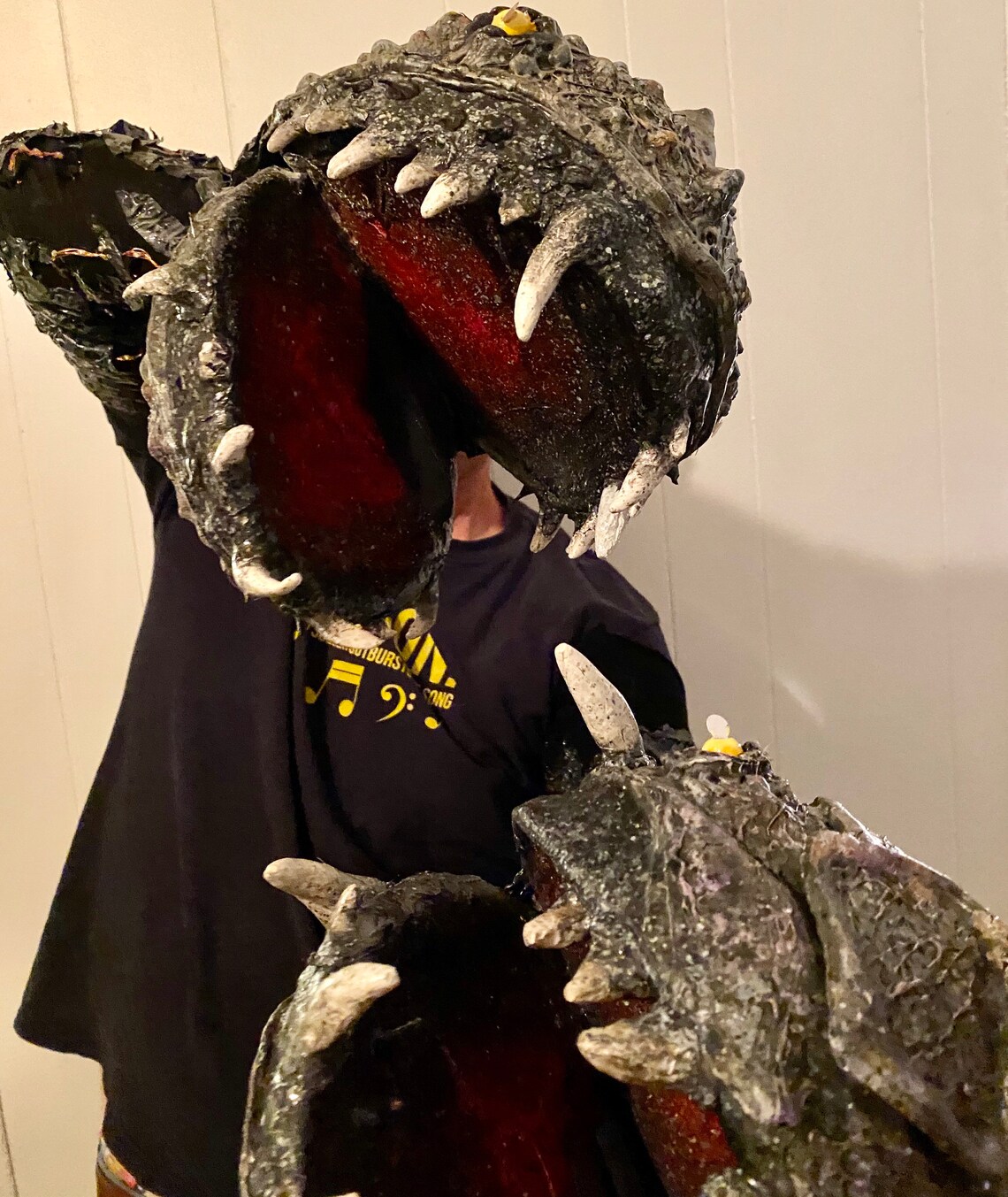 Monster hand puppetsPair of Demon Heads hand-arm puppets the | Etsy