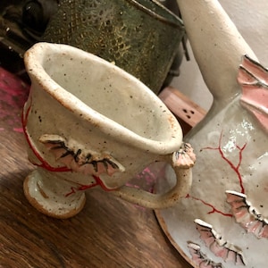 Bat-ty ( Bat Tea ) Teapot and Four Tea Cups Set- Gothic Ceramic Tea Set ...