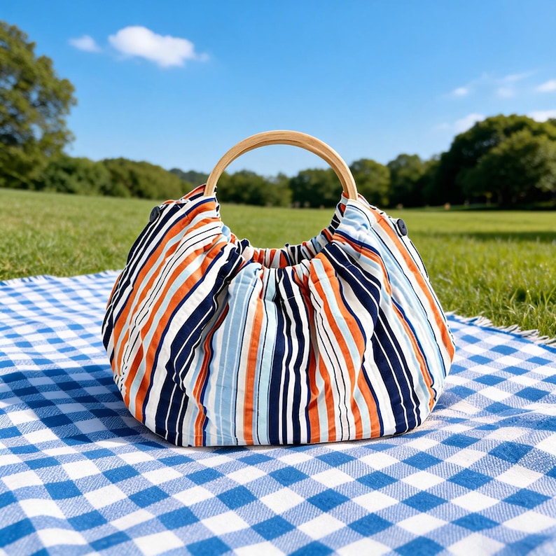 Easy Sew Purse Sewing Pattern PDF, Quilted Handbag Pattern, Wooden ...