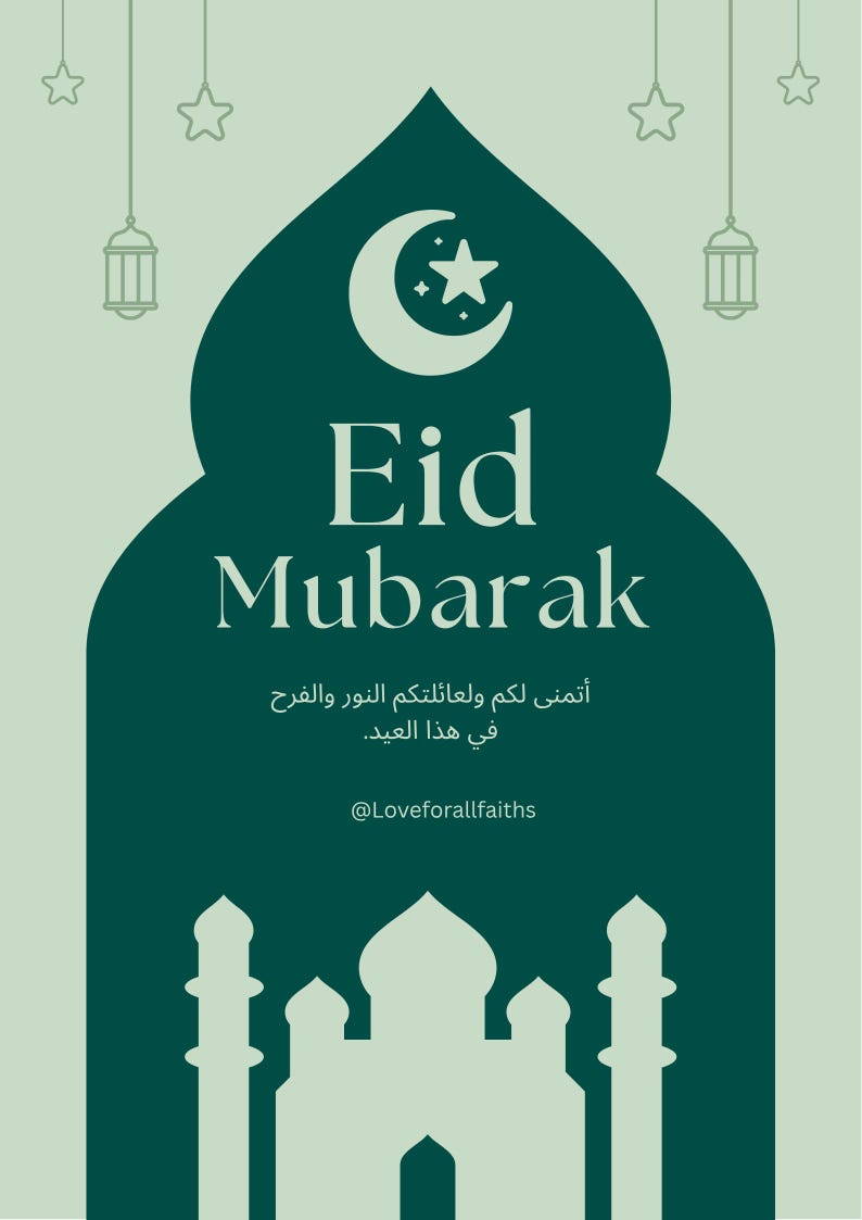 Eid Mubarak Social Media Templates | Arabic, Urdu, English (digital ...