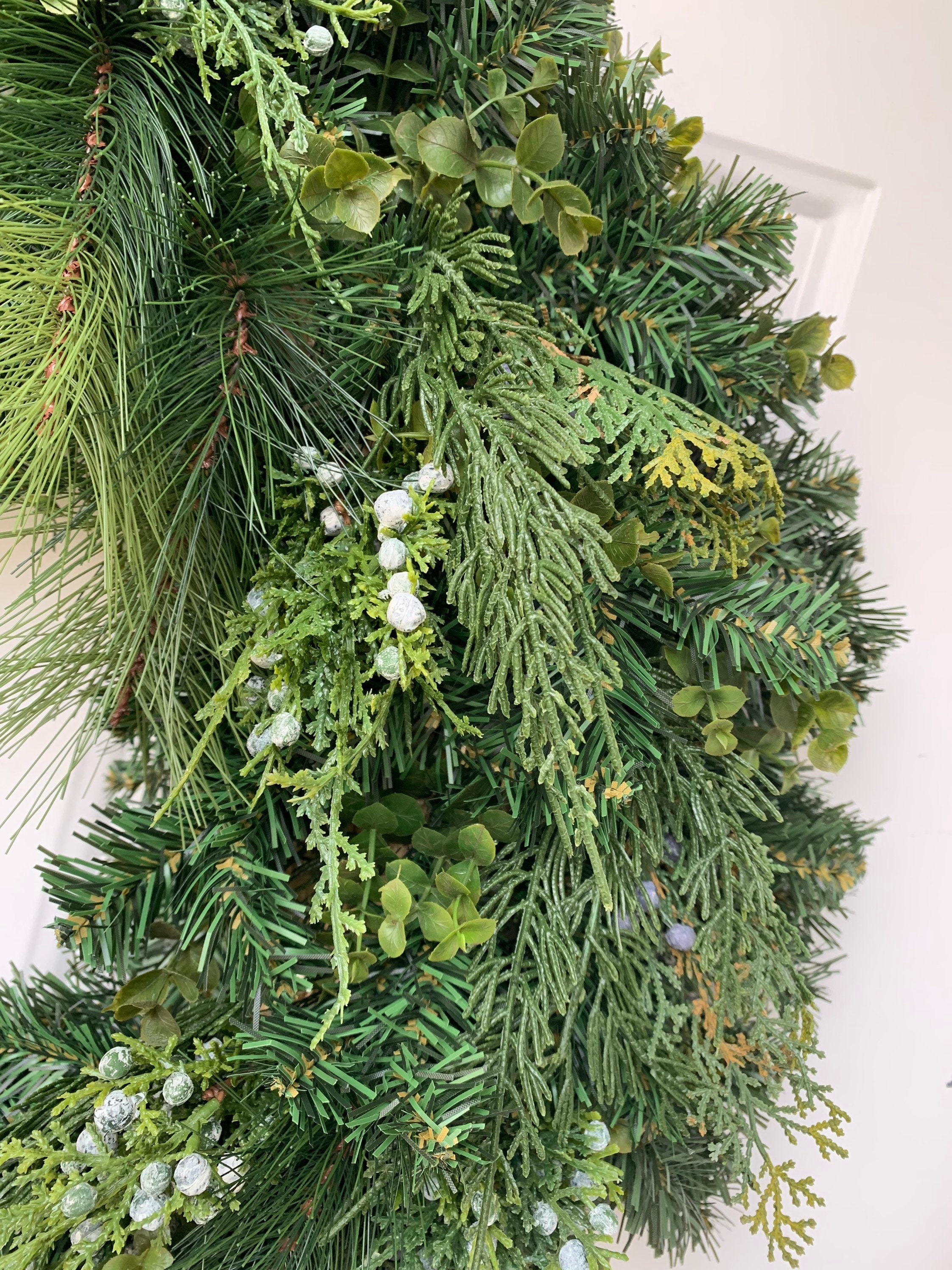 Juniper Berry and Lush Greens Wreath - Etsy