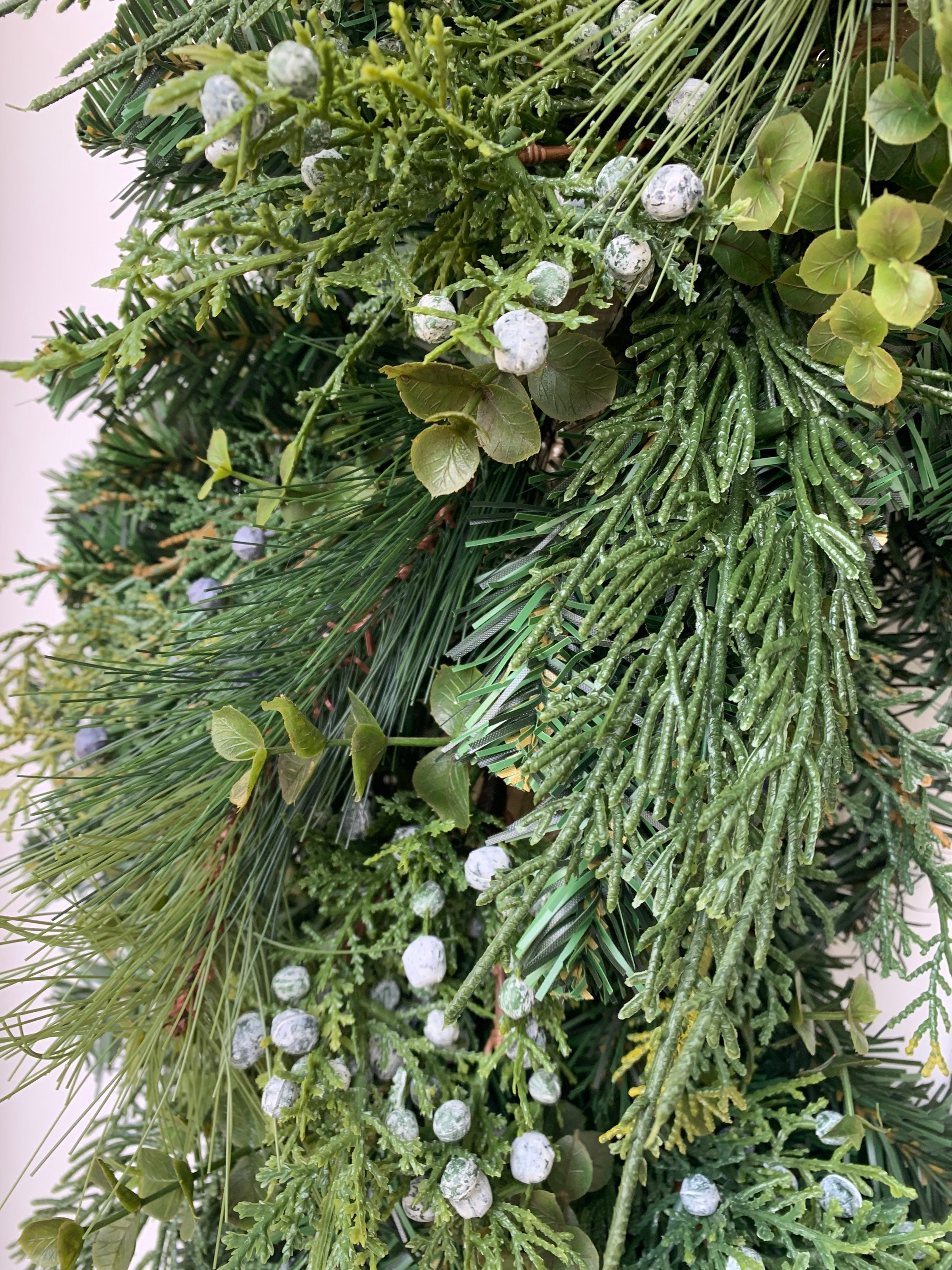 Juniper Berry and Lush Greens Wreath - Etsy