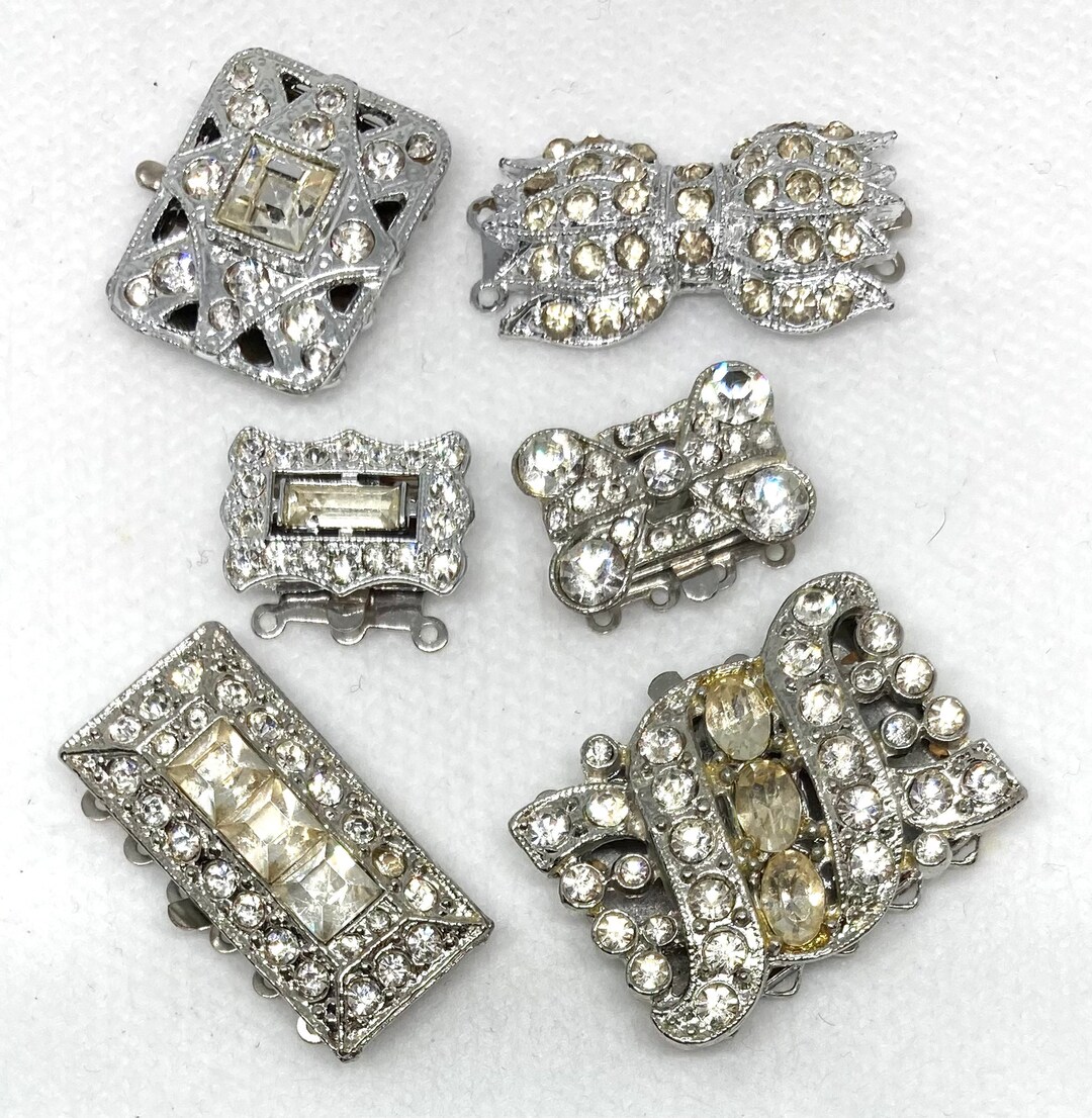 Destash Vintage Swarovski Rhinestone Multi-strand Clasps - Choice of ...