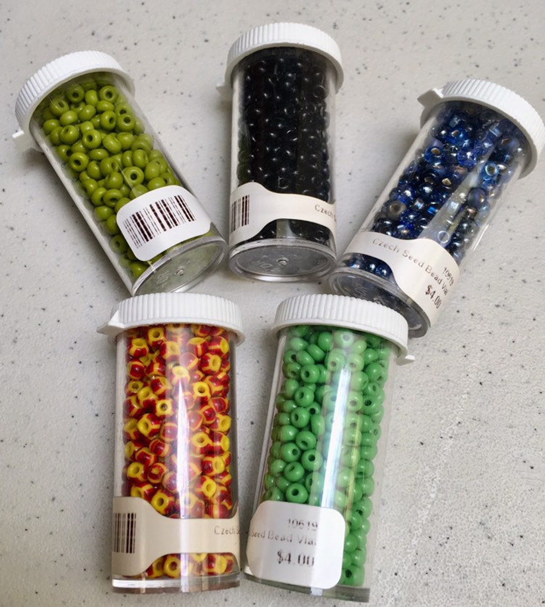 Destash Czech 6-0 Seed Bead Vial Assortment #5 - 5 Vials - Etsy