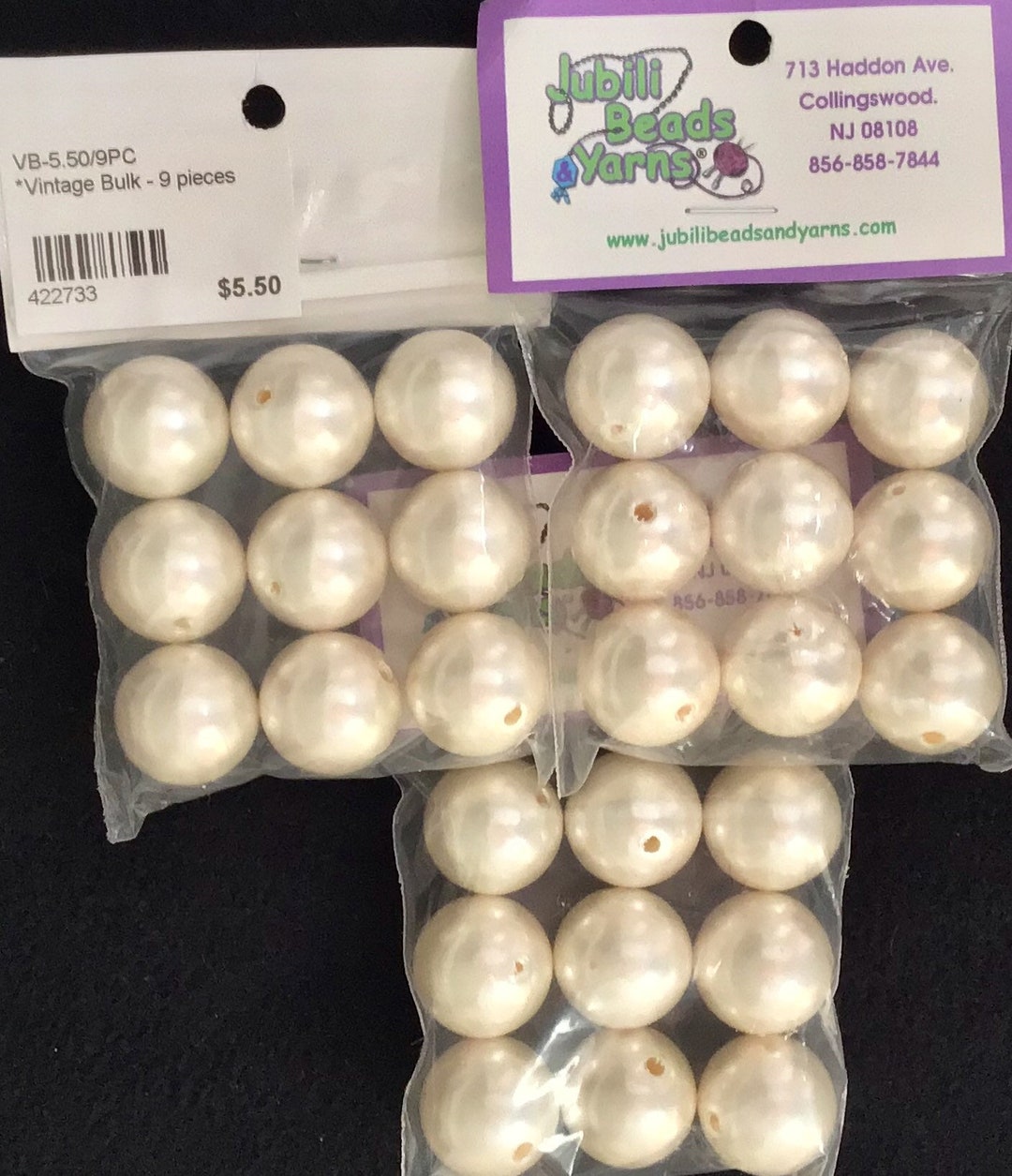 Destash Vintage Large Faux Pearls - 3 Package of 9 - Etsy