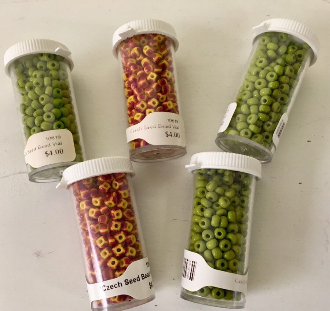 Destash Czech 6-0 Seed Bead Vial Assortment #6 - 5 Vials - Etsy