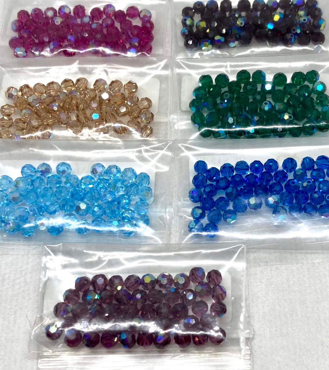 Destash Genuine Swarovski Crystals 4 Mm Round AB - 3 Packages of 48 ...