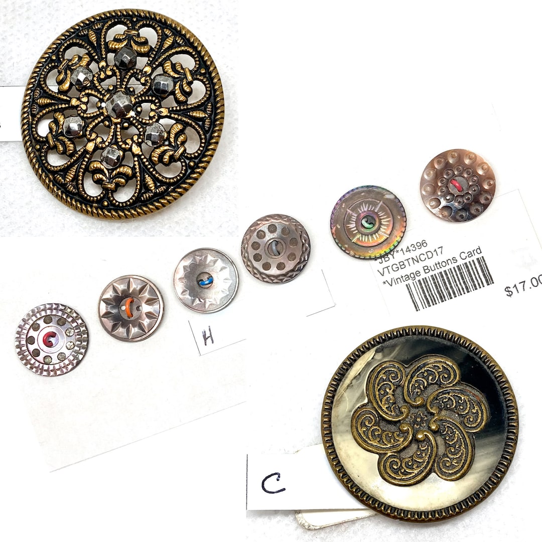 Destash Vintage/antique Buttons - Choice of Button or Card - Etsy