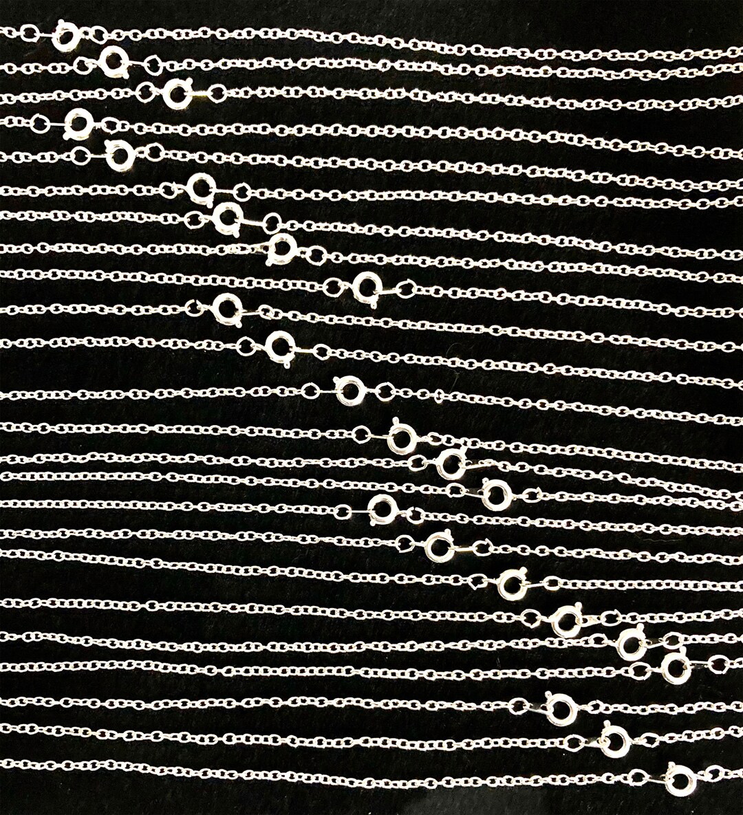 Destash Two Dozen 16 Inch Silvertone Cable Chain Necklaces - Etsy