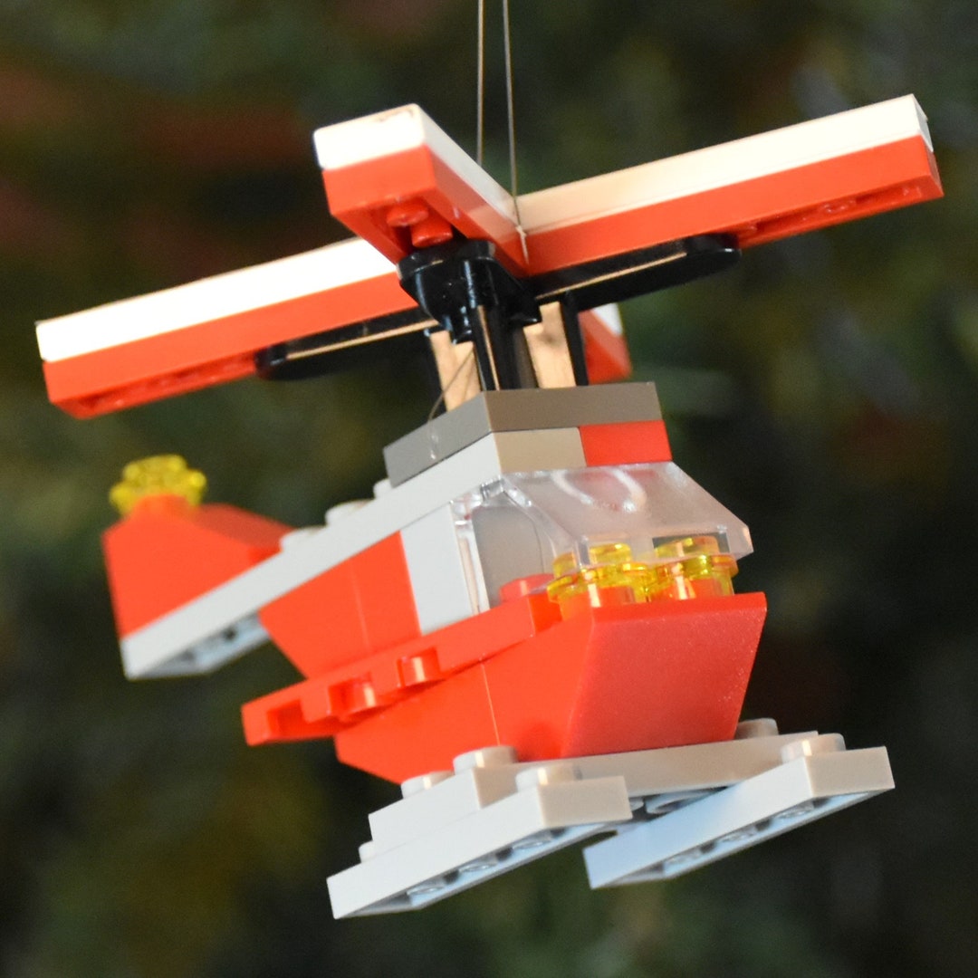 Build-it KIT Red Helicopter Personalized Christmas Ornament - Etsy
