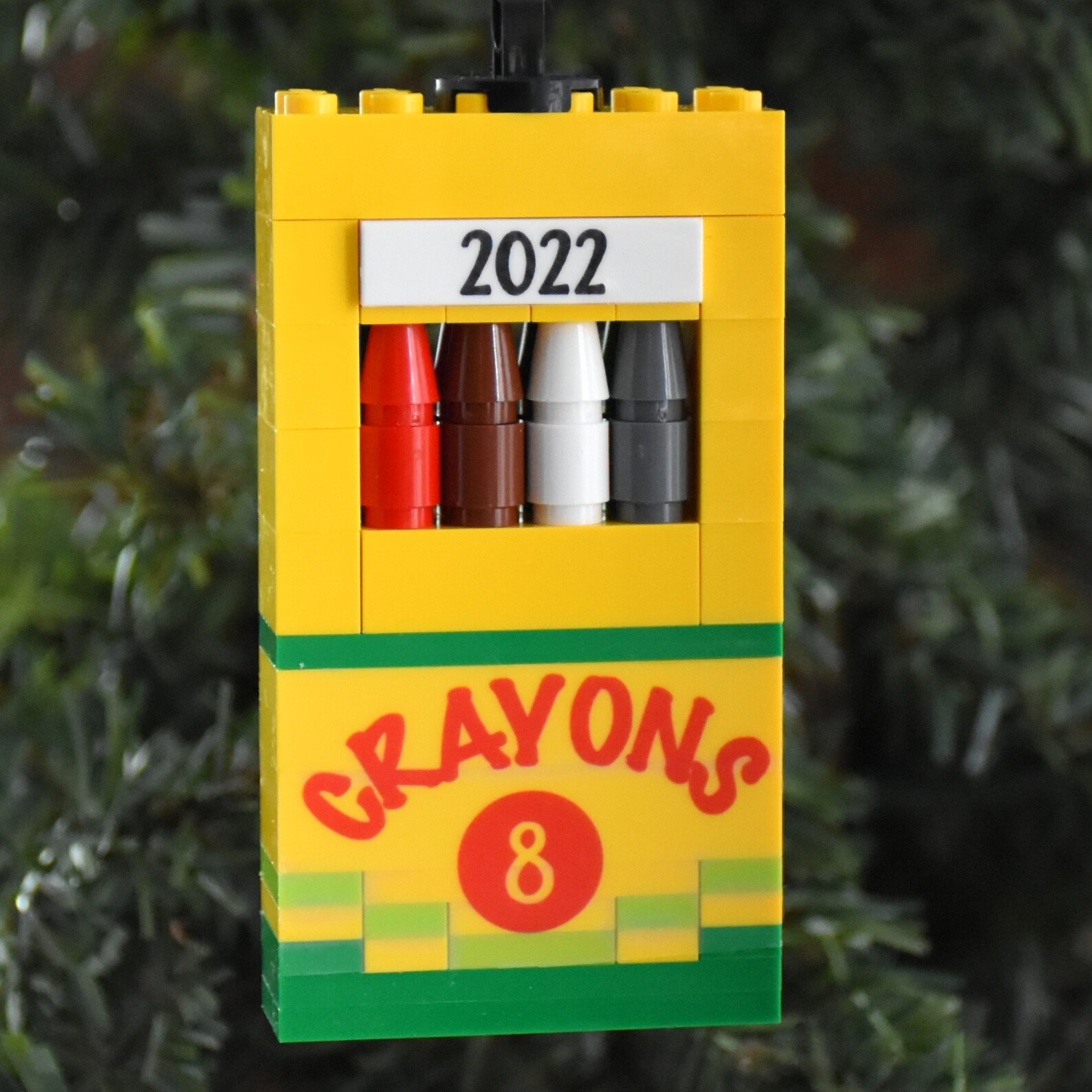 Personalized Christmas Ornament Crayon Box - Etsy