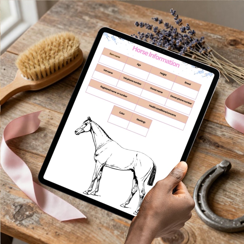 Emergency Horse Information Sheet | Equine Contact Printable | Horse ...