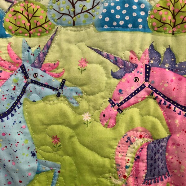 Unicorn Quilt - Etsy