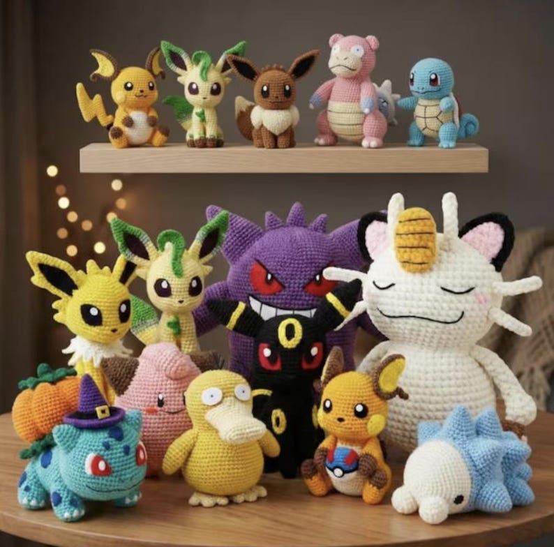 162+ Pokemon-inspired Crochet Pattern Bundle PDF – Mega Amigurumi Pack ...