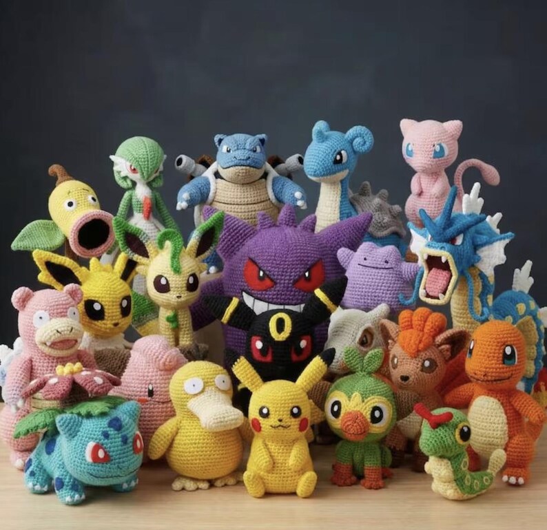 162+ Pokemon-inspired Crochet Pattern Bundle PDF – Mega Amigurumi Pack ...