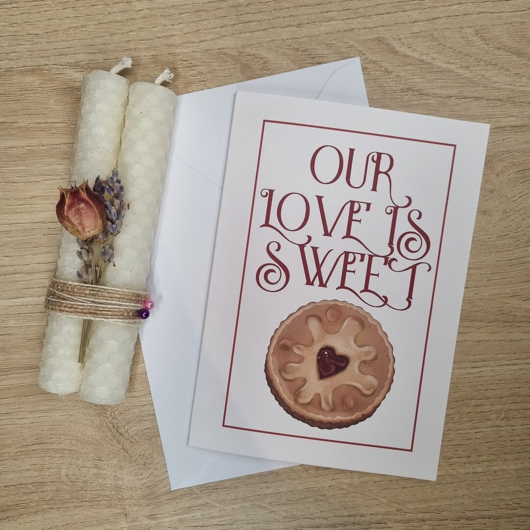 Our Love is Sweet Jammie Dodger Heart Biscuit Valentine's / Anniversary ...