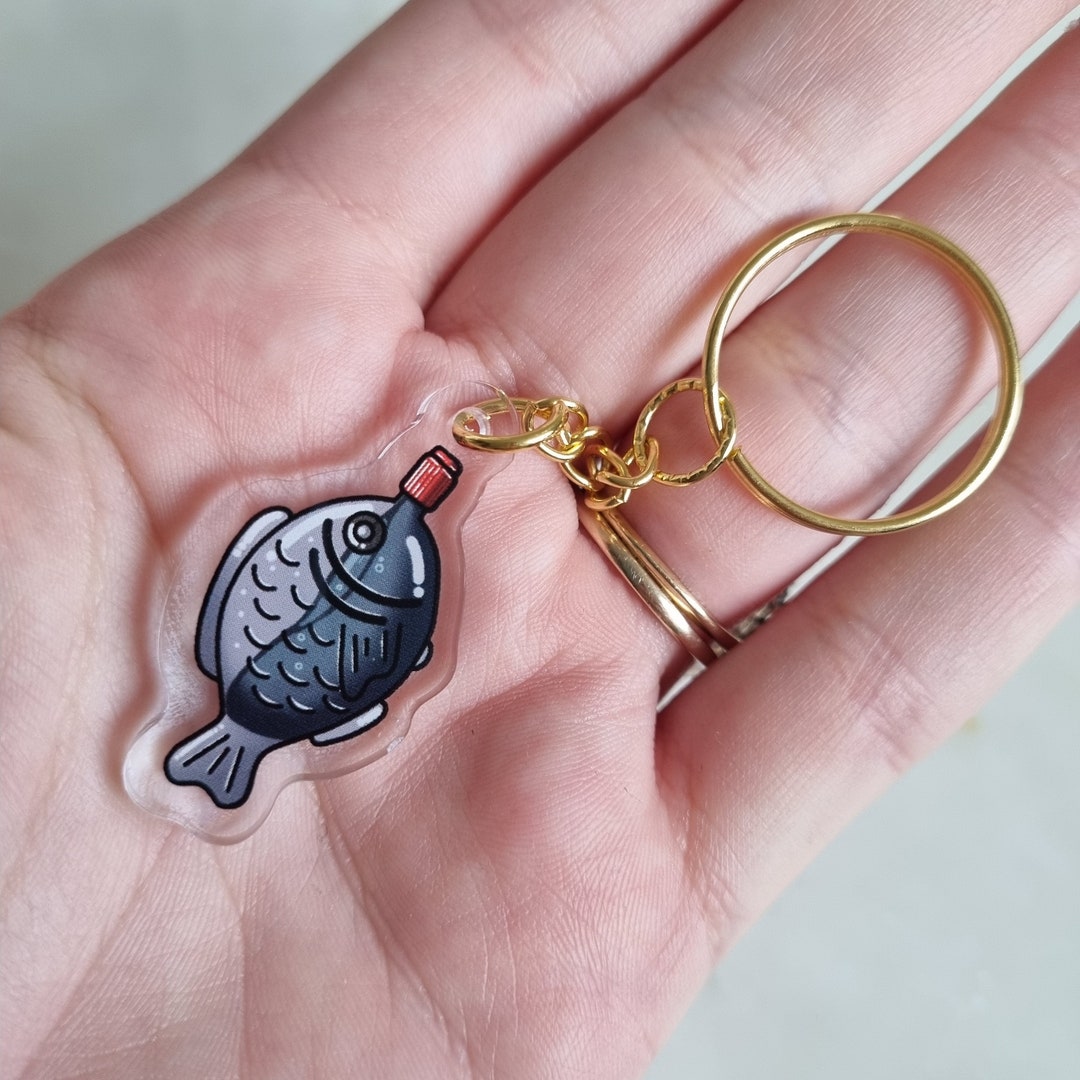 Soy Sauce Fish Keyring - Keychain - Etsy