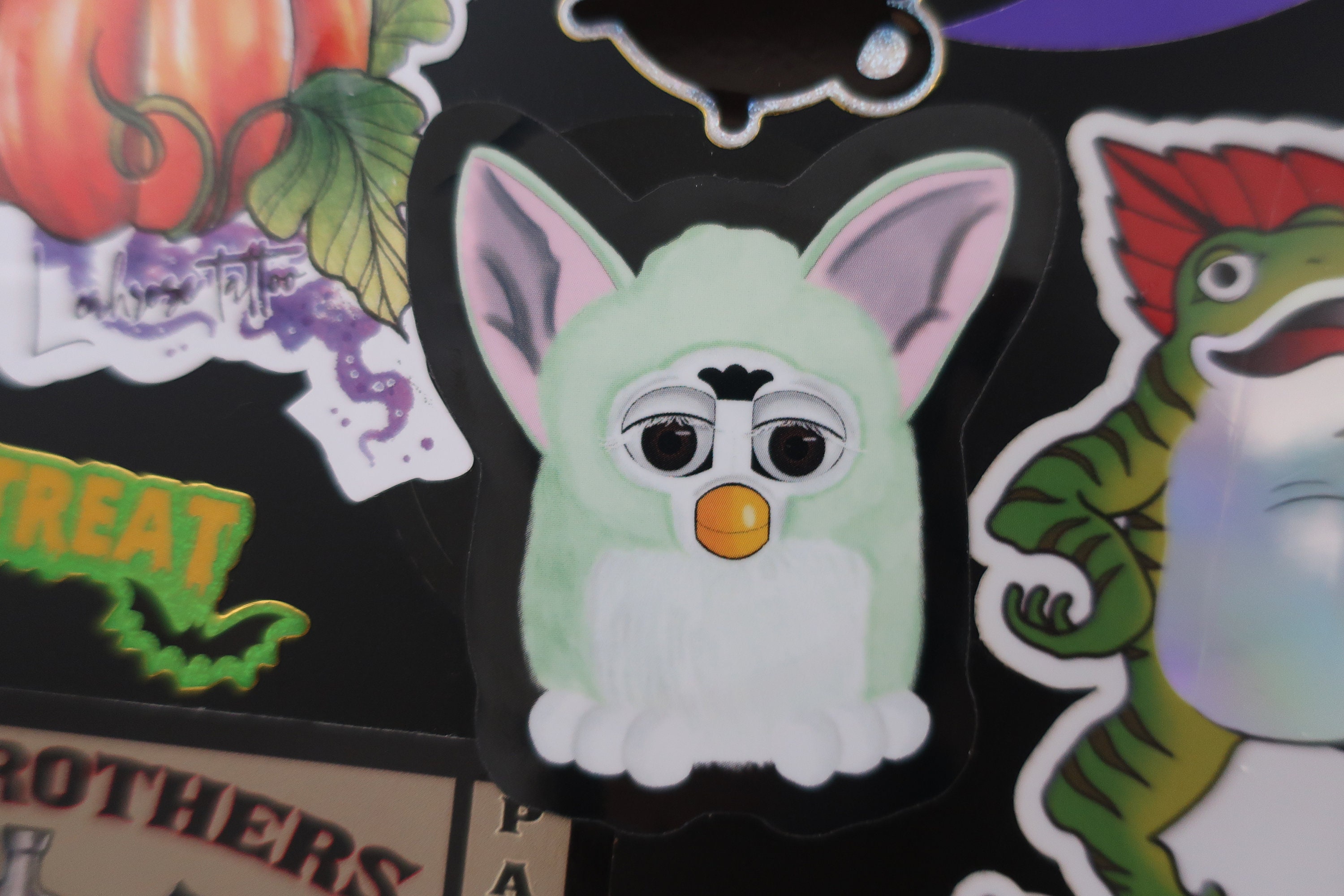 Furby Sticker Original Artwork 90s Aesthetic Mint Green Vinyl Sticker ...