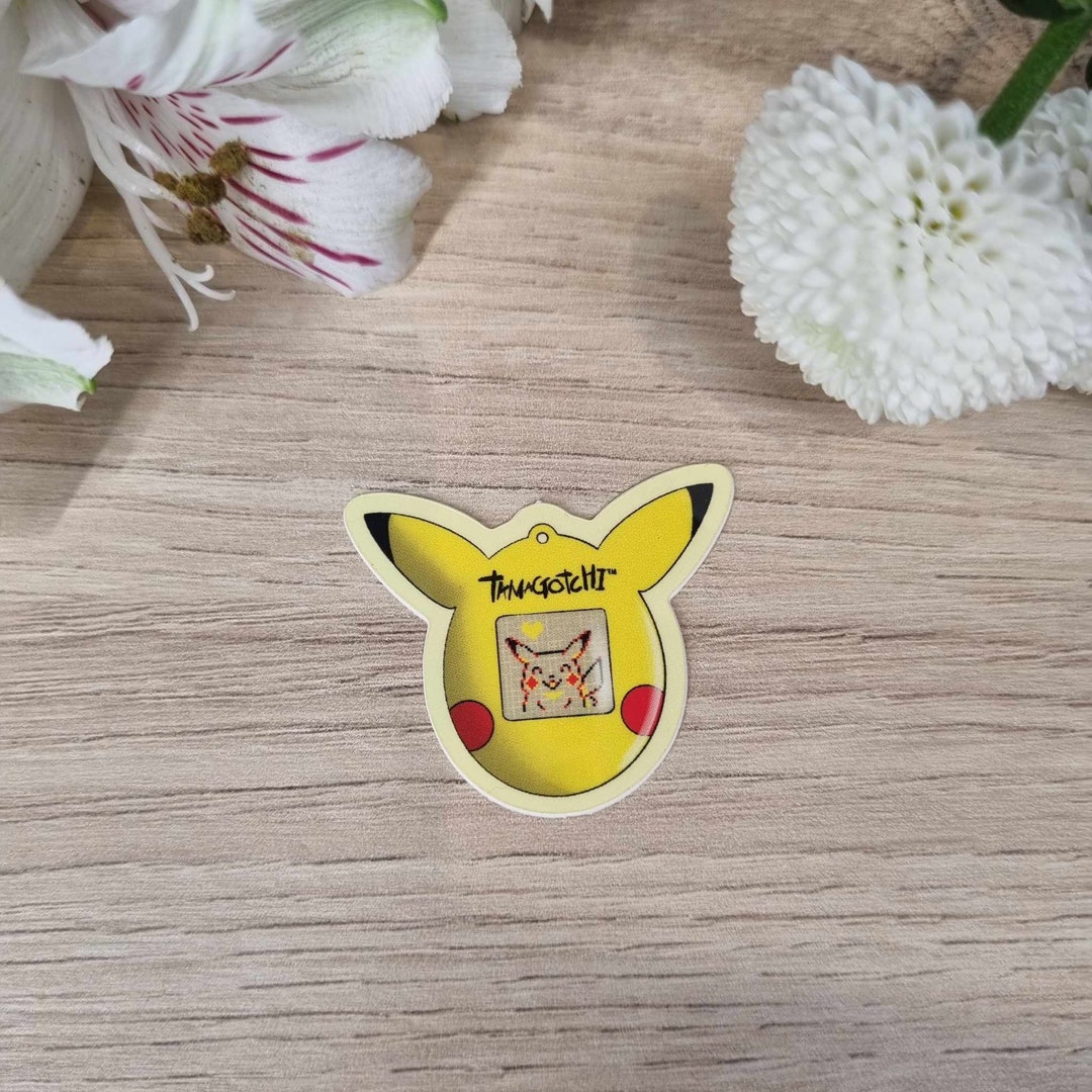 Pikachu Tamagotchi Sticker Original Artwork 90s Aesthetic Yellow Vinyl ...