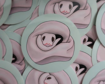Pink Snake Sticker - Etsy