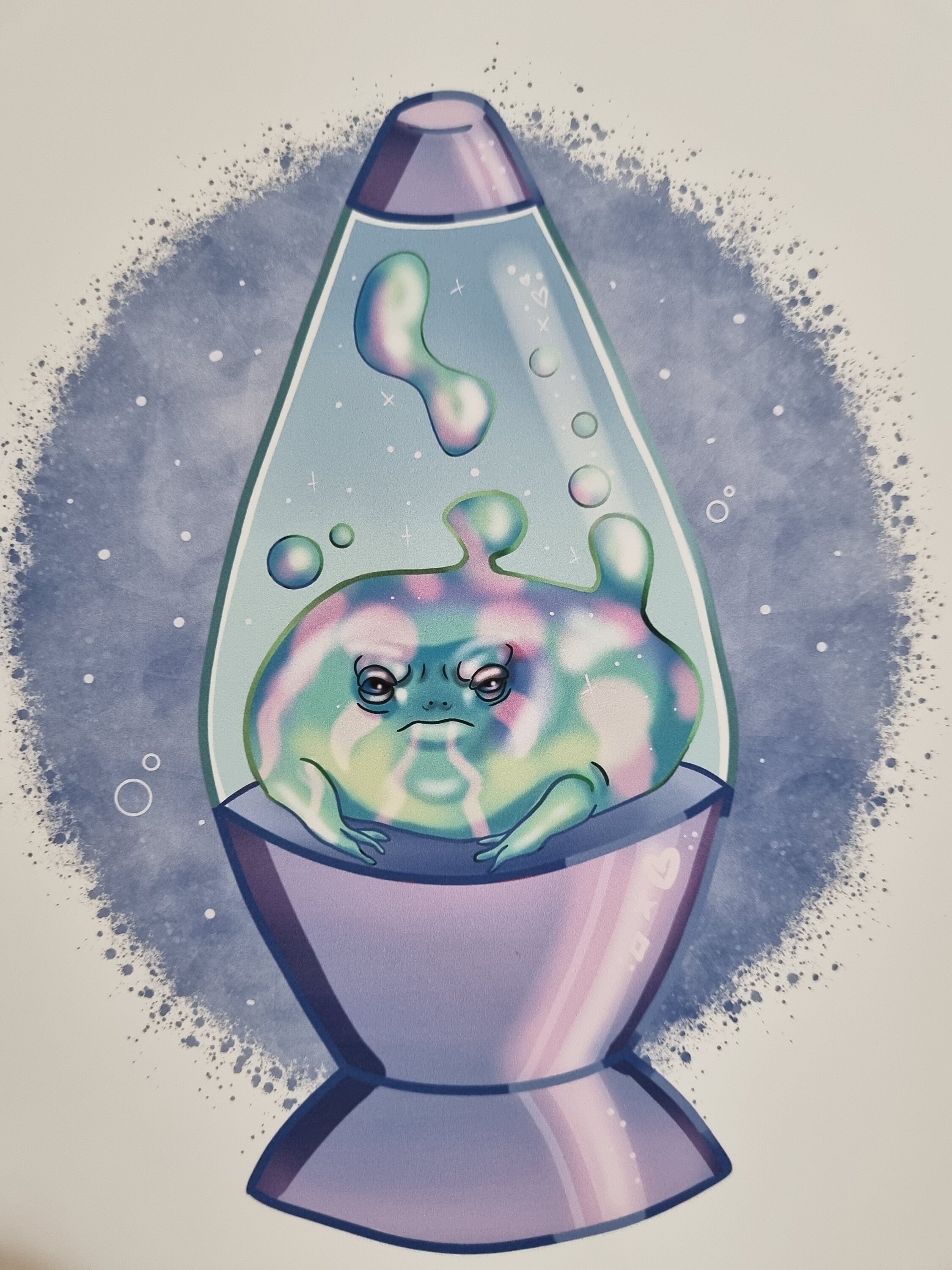 Lava Lamp Frog Original Art A5 Print - Etsy