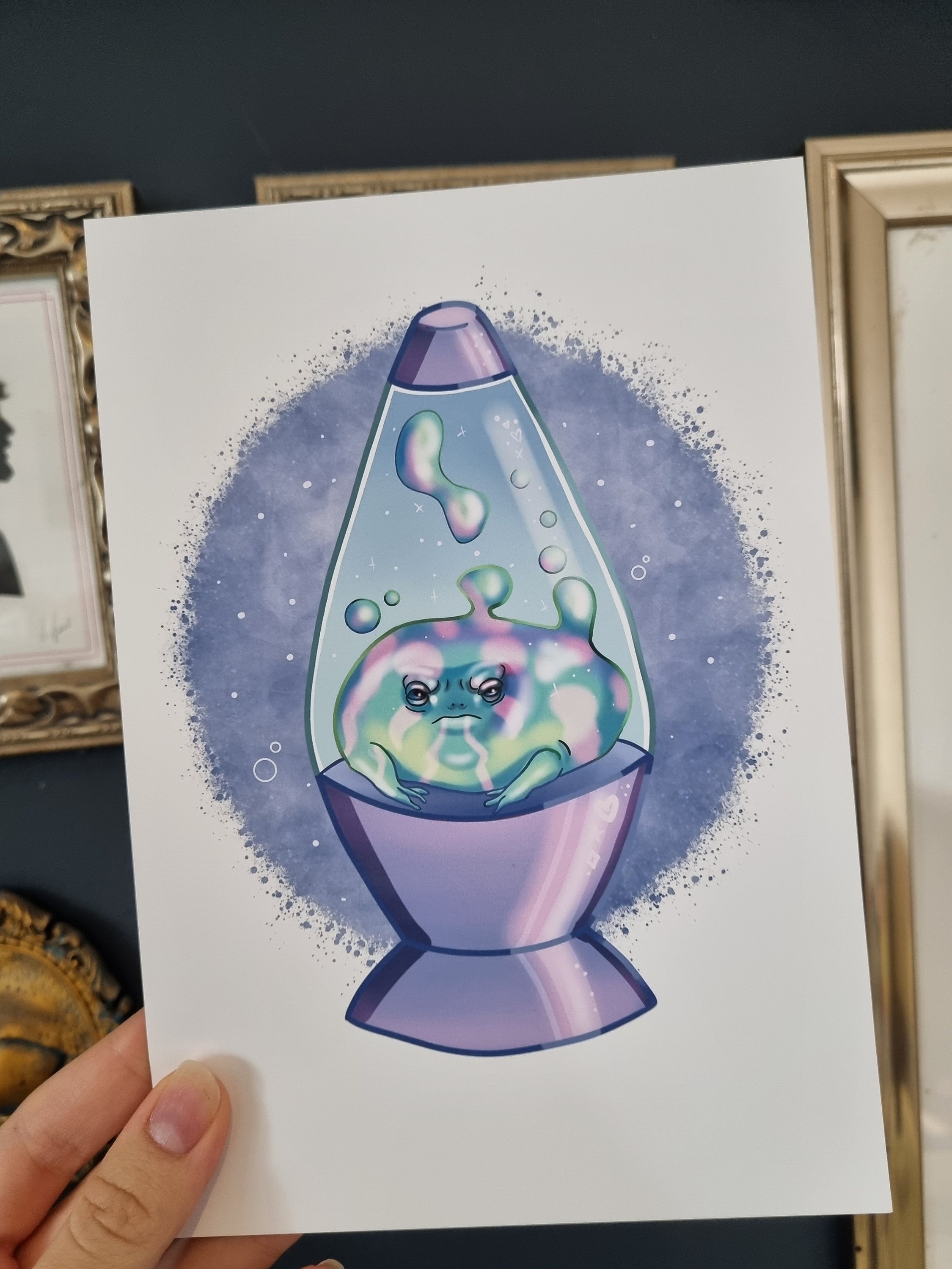 Lava Lamp Frog Original Art A5 Print - Etsy