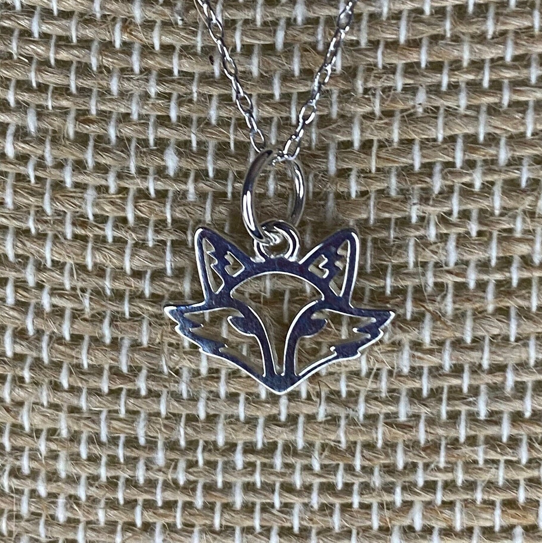 Silver Fox Pendant Necklace for Women, Sterling Dainty BOHO Woodland ...