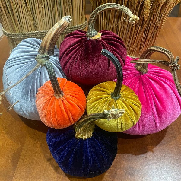 Pink Velvet Pumpkins - Etsy